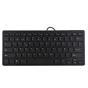 ciciglow Mini Wired Keyboard, 78 Keys Keypad, Portable Ultra Thin Mechanical Gaming Keyboard, Mini USB Wired Office Keyboard for Computer Laptop