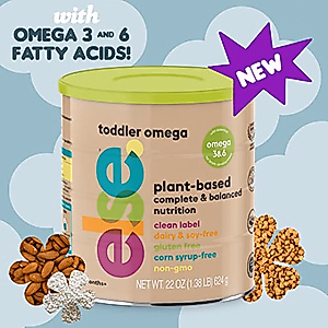 Else Nutrition Toddler Balanced Nutrition Drink 12 mo+, added Omega 3 & 6 fatty acids for Brain Development support, Plant Based, Non-Organic, Clean Label Certified, Low Fodmap 17 Servings, 22 Oz