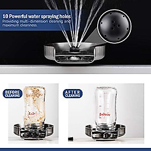 HGN Metal Faucet Glass Rinser for Kitchen Sinks,Bottle Washer,Kitchen Sink Accessories,Stainless Steel,Brush Nickel