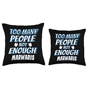 Horse Lover Novelties Marwari Horse Lover Funny Rider Throw Pillow, 16x16, Multicolor