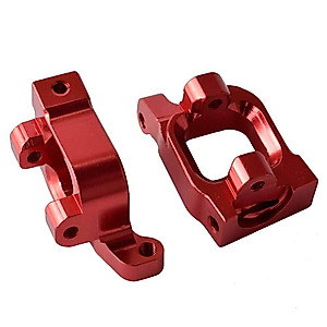 Toyoutdoorparts RC BE6038 Red Aluminum Front Hub Carrier(L/R) Fit LC Racing 1/14 Electric EMB