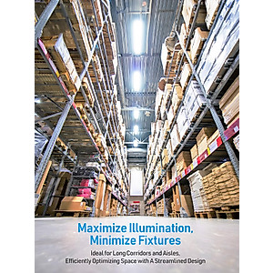 LEONLITE LED Linear High Bay Light 4FT, 225W 30375LM Adjustable Tilt Linear High Bay Shop Light, 135LM/W, 120-277V, 0-10V Dimmable Commercial Hanging Shop Lights for Warehouse, 5000K Daylight, ETL