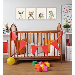 Stupell Industries Woodland Owl with Cat Eye Glasses Wall Plaque Art, 10 x 0.5 x 15, Proudly Made in USA