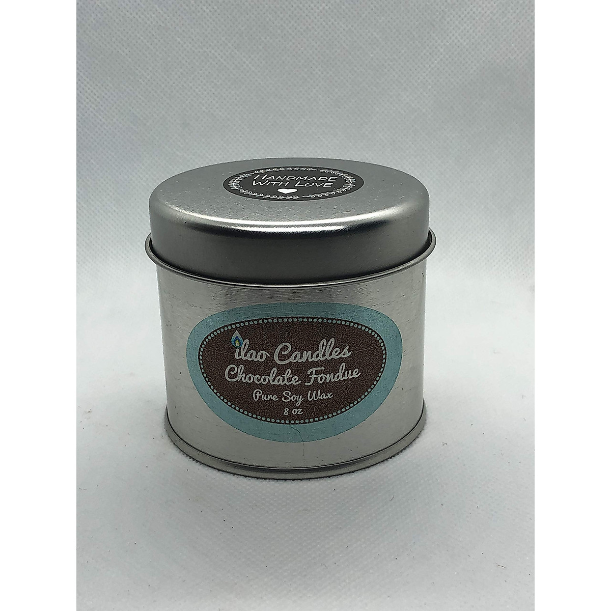 Chocolate Fondue 8 oz Tin Jar Pure Soy Wax Candle Hand Poured in the USA