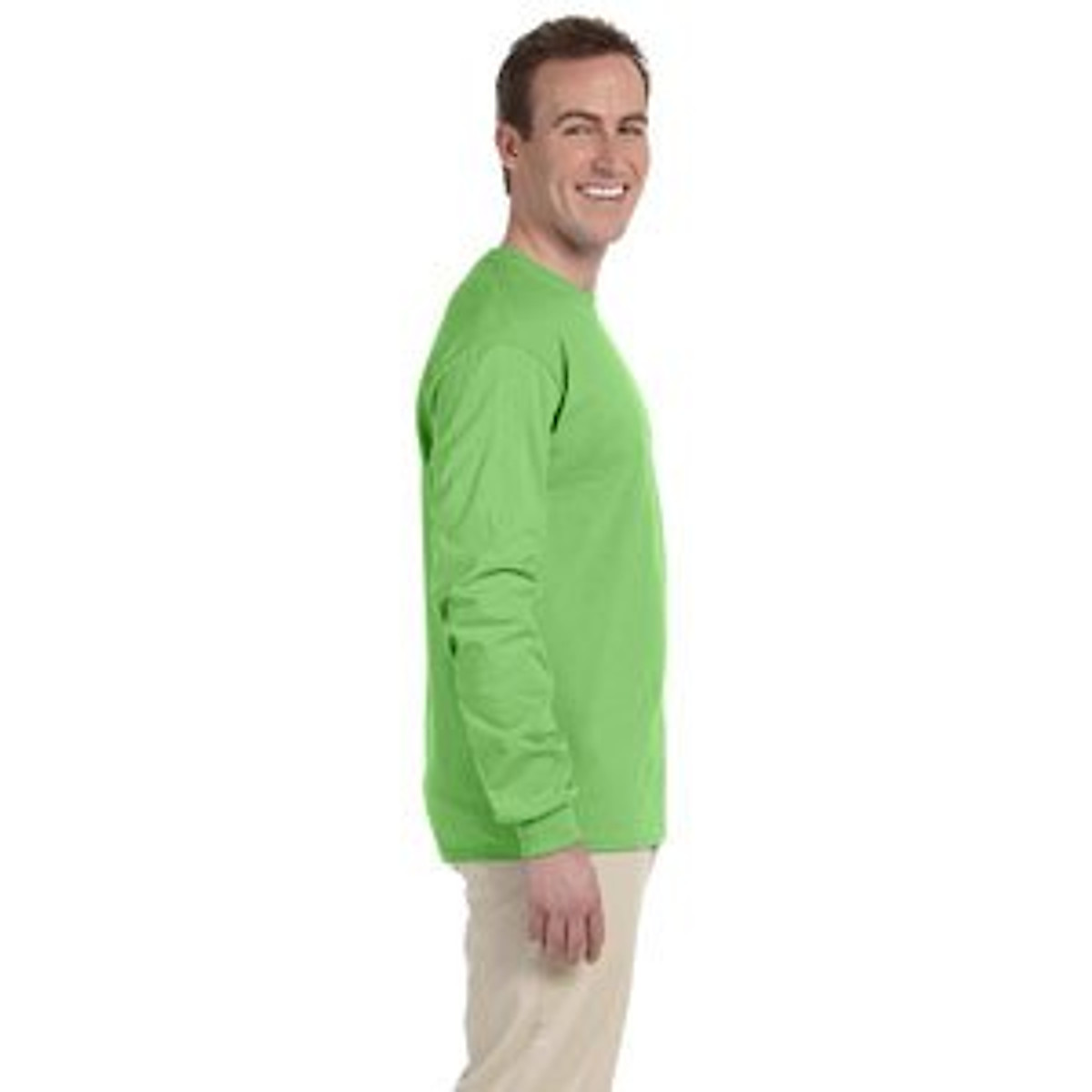 Fruit of the Loom mens 5 oz. HD Long-Sleeve T-Shirt, Kiwi, X-Large