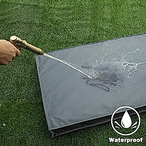 Tail Stories Outdoor All Weather Dog Bed, Waterproof Dog Bed for Large Dogs, Orthopedic Egg Foam Pet Bed with Washable and Removable Oxford Cooling Cover