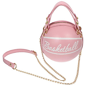 VALICLUD Crossbody Bag Round Basketball Shaped Handbag Novelty Purse Circle Shoulder Bag for Women