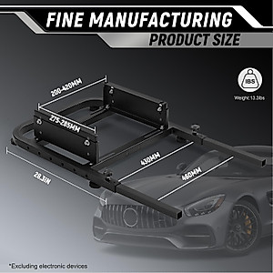 Marada Racing Rear Seat Stand Add-On Rear Half Chair Stand for Steering Wheel Stands to Racing Simulator Cockpit, Universal Bucket Frame Mount Bracket,49cm,No Seat