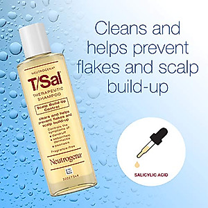 Neutrogena T/SAL Therapeutic Scalp Shampoo for Scalp Build-Up Control with 3% Salicylic Acid, Scalp Treatment for Dandruff, Scalp Psoriasis & Seborrheic Dermatitis Relief, 6 x 4.5 fl. oz