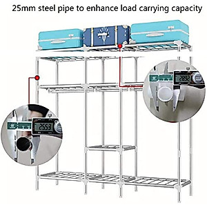 SHAWLA Shoe Rack, Shoe Rack, Wardrobe Portable Closet for Bedroom, Shelves Fabric Foldable Closet Storage Organizer Easy to Assemble for Clothes Shoes,Stripe 110x45x165CM (Town)