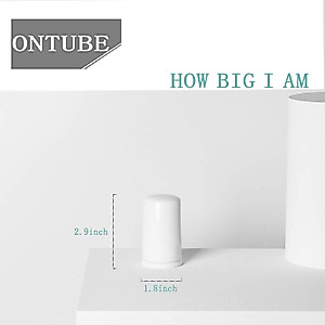 ONTUBE Ceramic Toothpick Holder with Lid,Toothpick Dispenser for Home, Easy To Clean-Set of 2, White