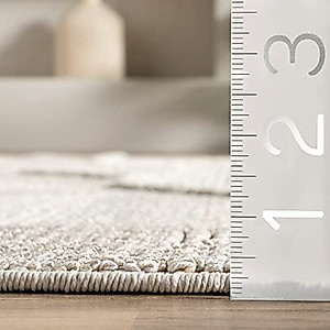 nuLOOM Haida Moroccan Tiles High/Low Tasseled Area