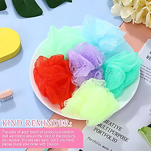 72 Pack Bath Loofah Bulk Sponge Mesh Shower Ball Mini Loofah Travel Size Body Scrubber Exfoliator Shower Bath Pouf Assorted Colors for Kids Women Men Wash Bathroom