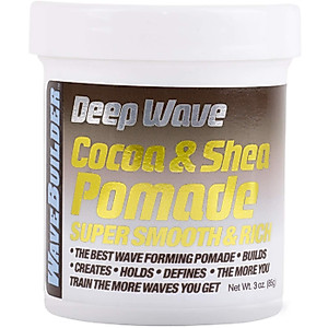 WaveBuilder Cocoa & Shea Pomade | Super Smooth & Rich Formula Promotes Healthy Hair Waves, 3 Oz