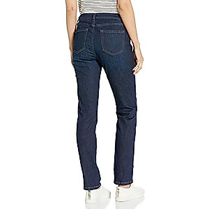 Amazon Essentials Women's Slim Straight Jean, Dark Wash, 14