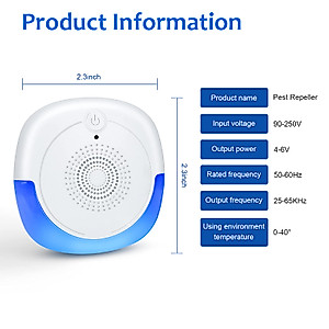 2024 Ultrasonic Repeller & Insect Repeller 6 Packs, Ultrasonic Repellent for Roach, Rodent, Mouse, Bugs, Mosquito, Mice, Spider, Ant, 2 Mode Switching