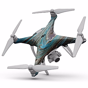 Design Skinz Design Skinz Swirling Dark Acrylic Marble Full-Body Wrap Decal Skin-Kit Compatible with The Drone DJI Phantom 2