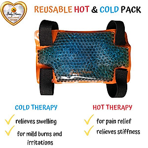 BodyMoves Kid's Ankle brace support PLUS Hot and Cold Ice Pack (Active Blue, SMALL for Little Kids (US 12-3))