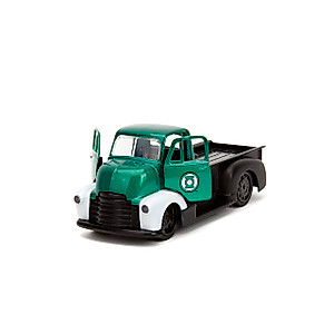 DC Comics 1:32 1952 Chevrolet COE Pickup Die-Cast Car & 1.65" Green Lantern Figure, Toys for Kids and Adults