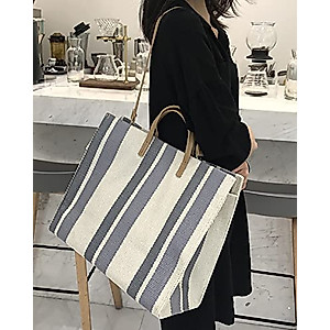 Canvas Tote Bag Women Large Handbag Satchel Shoulder Crossbody Bag Stylish Hobo Bag for Work Travel School