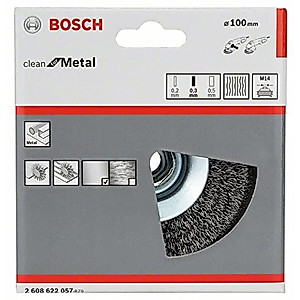 Bosch 2608622057 Tapered Brush, Silver/Green, 100 mm