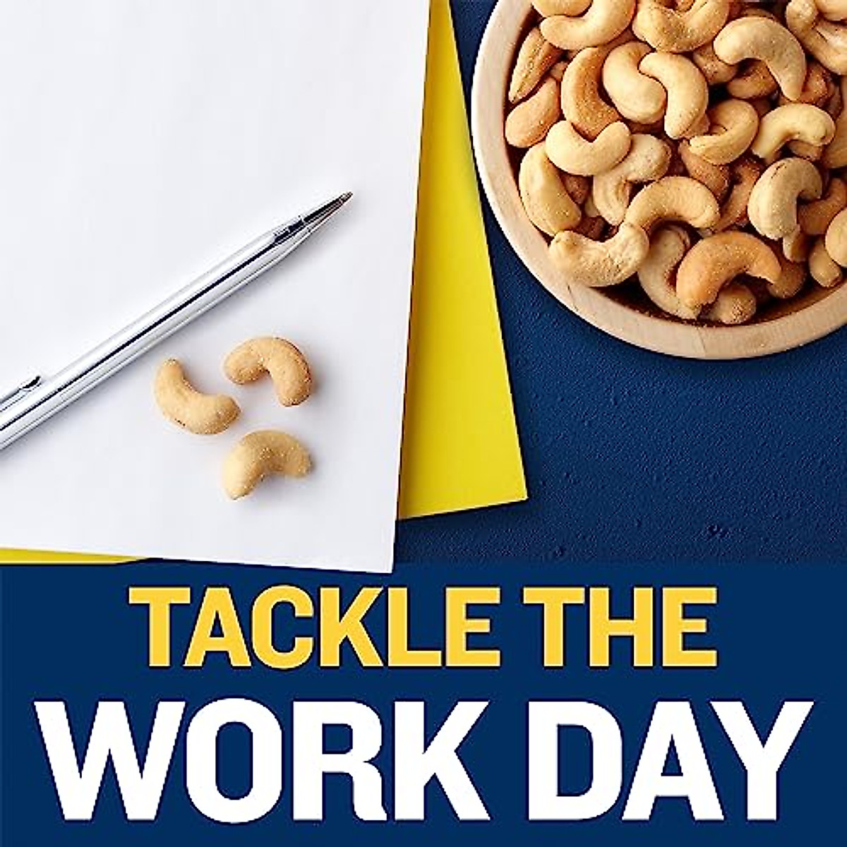 PLANTERS Salted Cashew Halves & Pieces, Party Snacks, Plant-Based Protein, 2 Lb 14 Oz Canister