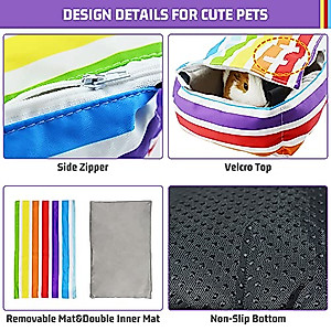 HOMEYA Guinea Pig Hideout, Small Animal Hammock House Cuddle Hanging Sleeping Bed Toys Winter Warm Cage Accessories for Sugar Glider,Chinchilla,Hamster,Rat,Bunny,Squirrel,Gerbil Birthday Gift