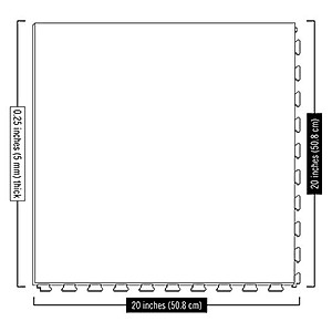 ITtile - Gemstone LVT Collection 20" x 20" Interlocking Vinyl Floor Tiles【6 Pack】(Black Marble)