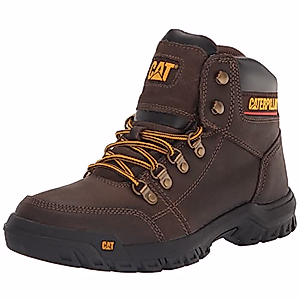 Cat Footwear Men's Outline Soft Toe Work Boot, Seal Brown, 9