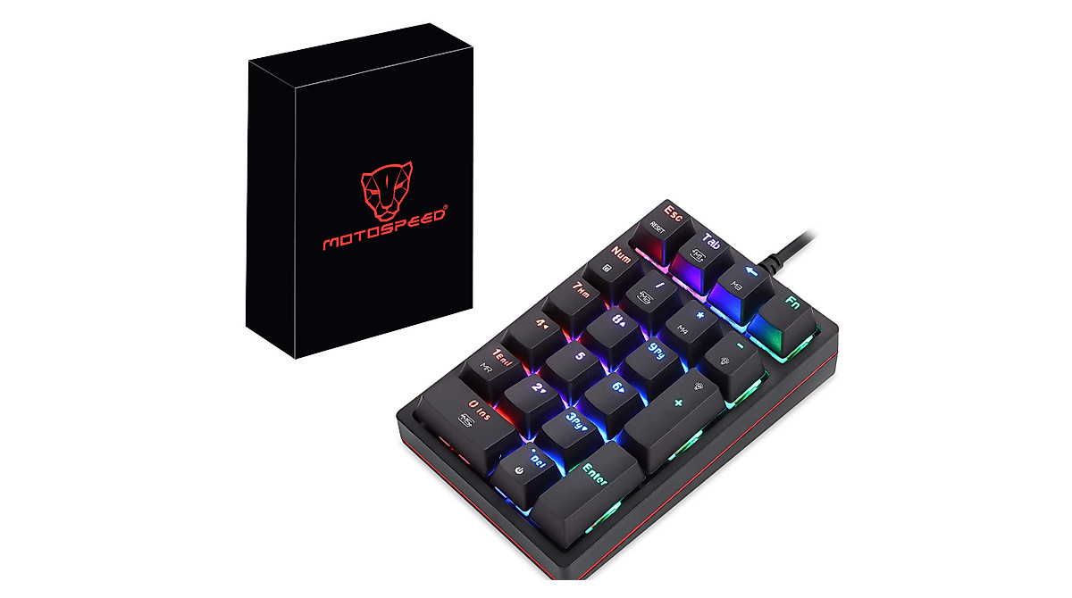 MOTOSPEED RGB Mechanical Numpad - Portable & Programmable