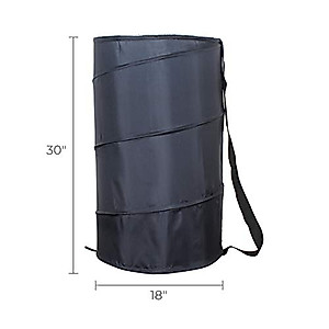 American Dream Home Goods Laundry Basket 18"x30" - Pop Up Hamper - Collapsible, Foldable Laundry Bag in Black