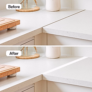 Rubber Bond Floor Transition Strip, Self-Adhesive Vinyl Flooring Transitions Laminate Floor Cover Strips | Flat Divider Strip, Easy to Install & Peel (120 Inches, White)