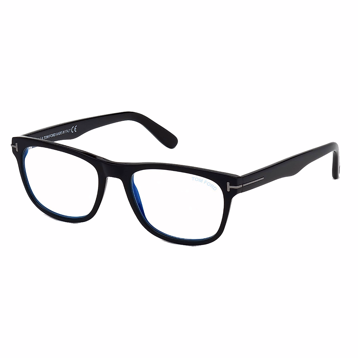 Eyeglasses Tom Ford FT 5662 -B 001 Shiny Black/Blue Block Lenses