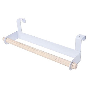 Kitchen Roll Paper Storage Rack Towel Holder Tissue Hanger Under Cabinet Door,Towel Racks for Bathroom,Over The Door Towel Rack
