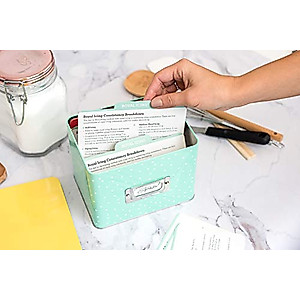 American Crafts Sweet Sugarbelle Recipe Card Tin by Light Green