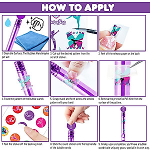 24PCS Gymnastics DIY Bubble Wands Party Favors 96PCS Stickers for Goodie Bag Fillers Pinata Stuffers, Mini Bubble Bulk Birthday Party Supplies Toys Gifts Class Prizes for Toddlers Boys Girls