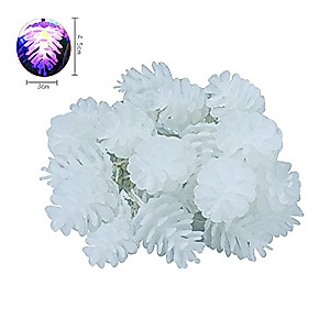 WONFAST Pine Cone Led String Lights, Waterproof 5m/16.4ft 20LED Outdoor Solar Powered Fairy Starry Lights for Gardens Christmas Trees Weddings Parties Indoor Holiday Decoration (Warmwhite)