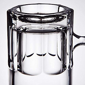 Serami Hikari Design 1L (34oz) German Style Extra Large Super Glass Beer Steins, Set of 2