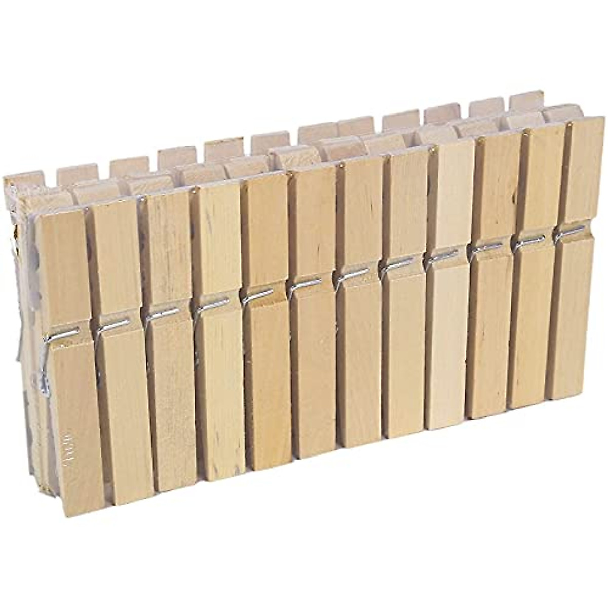 Juvale Wooden Clothespins - 24-Pack Large Clothespins for Shirts, Sheets, Pants, Decor- Made of Natural Wood