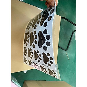 SITAKE 76 Pcs Dog Decor Stickers, 40 Pcs Dog Paw Print Stickers and 36 Pcs Dog Bones Stickers, Dog Decorations Wall Floor Windows Decal Stickers for Room, Teen Girl’s and Boy’s Room