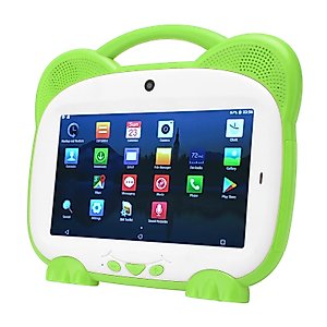 GLOGLOW Kids Touch Tablet, 5500mAh Tablet 7 Inch 4GB and 32GB HD 1080P for Girls (Green)