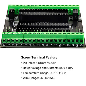 for ESP32 Super Breakout Board 3.81mm / 0.15" Terminal Blocks GPIO Expansion Board 3 Types Output for ESP32 Module ESP-WROOM-32 ESP32-DevKitC