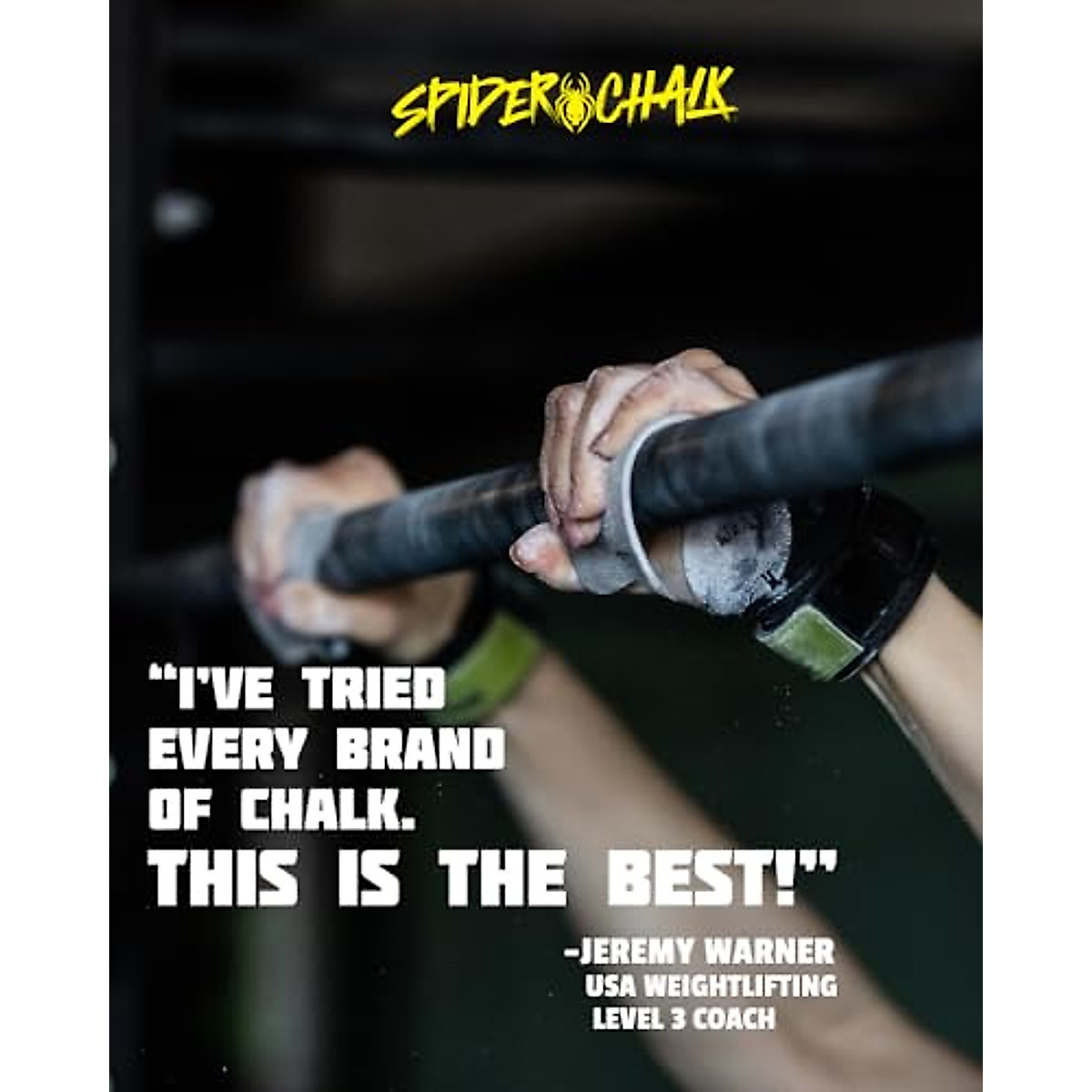 SPIDER CHALK Extreme Grip No Mess Weightlifting Liquid Chalk Made in The USA - Lab-Grade for Powerlifting and Gym