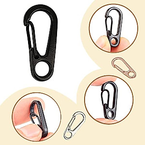 ZGQHZR 30Pcs Mini Alloy Carabiner Clip Tiny Spring Snap Hook Carabiners Zinc Alloy Mini Paracord Hook Keychain Claps EDC for The Keychain,Backpack,Decoration Hanging,Dog Leashes