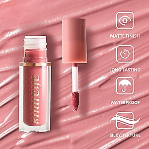 KIMIEYE 12Pcs Velvet Matte Liquid Lipstick Set, Waterproof Long Lasting Quick-drying Non-Stick Cup Nude Lip Stain Kit, Up to 24H Wear, Professional Lip Makeup Gift Kit for Women (SET A)