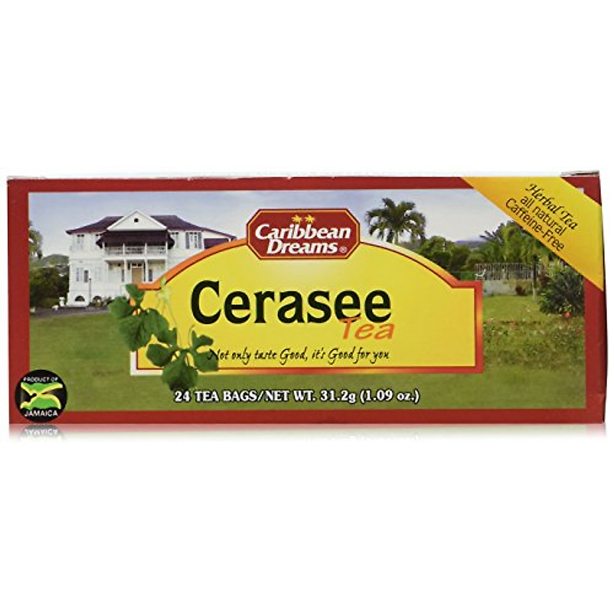 Caribbean Dreams Cerasee Tea, 20 Tea Bags, Herbal Tea, All Natural, Caffeine Free Tea, 100% Cerasee Leaves