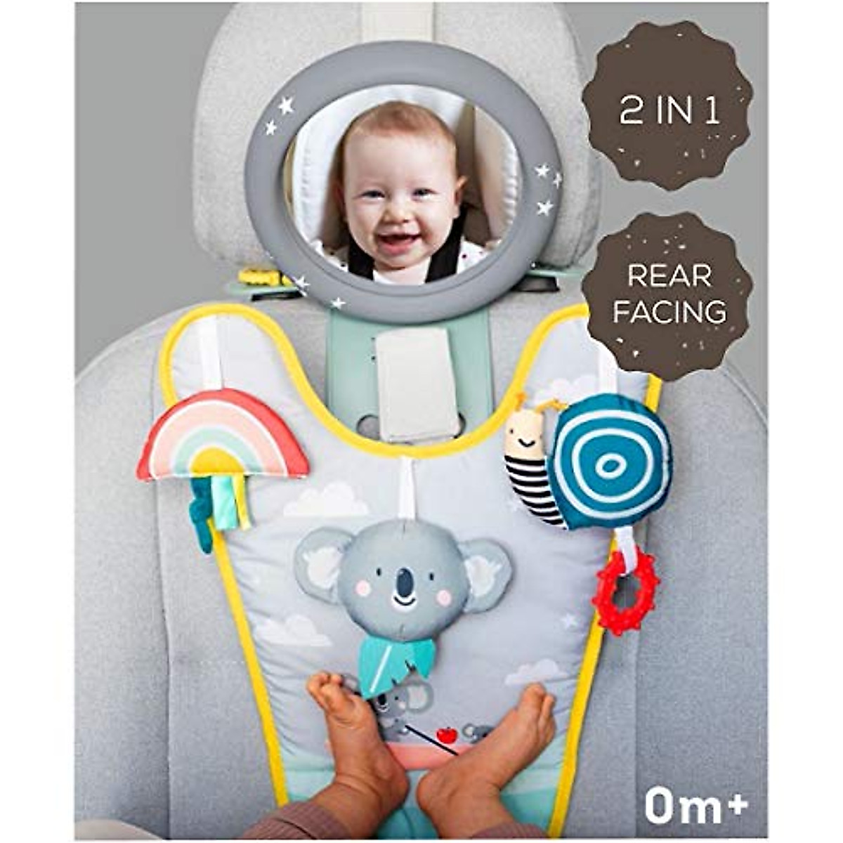 Taf Toys Koala in-Car Play Center | Parent and Baby’s Travel Companion, Keeps Both Relaxed While Driving. Car Activity Center with Mirror to Watch Baby from Driver’s Seat, for 0 Months and up