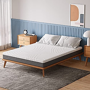 Giantex Memory Foam Mattress, 8 inch Mattress Queen with Gel Infused Memory Foam & Bamboo Charcoal Foam for Cool Refreshing Sleep, Medium Firm, Hybrid Bed Mattress in a Box