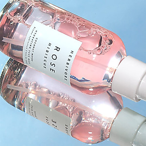 HERBIVORE Rose Hibiscus Coconut Water Hydrating Face Mist – Natural Dewy Glow, Organic Rose Water + Vegan Hyaluronic Acid, Plant-Based, Vegan, Cruelty-Free, 4 oz