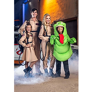 Deluxe Plus Size Ghostbusters Halloween Costume | Adult Ghostbusters Jumpsuit Uniform with Proton Pack for Men 4X Brown
